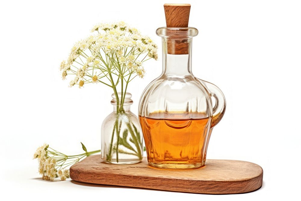 Yarrow flower yarrow tincture glass | Premium Photo Illustration - rawpixel