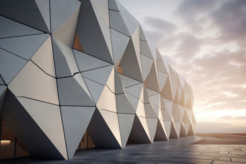 Diamond shape grid architecture building | Premium Photo - rawpixel