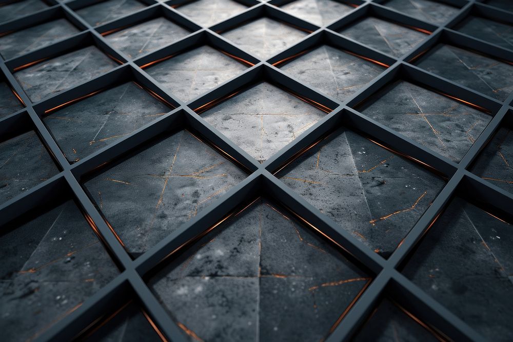 Diamond shape grid flooring tile | Premium Photo - rawpixel