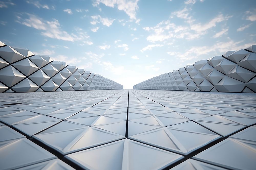 Diamond shape grid architecture building | Premium Photo - rawpixel