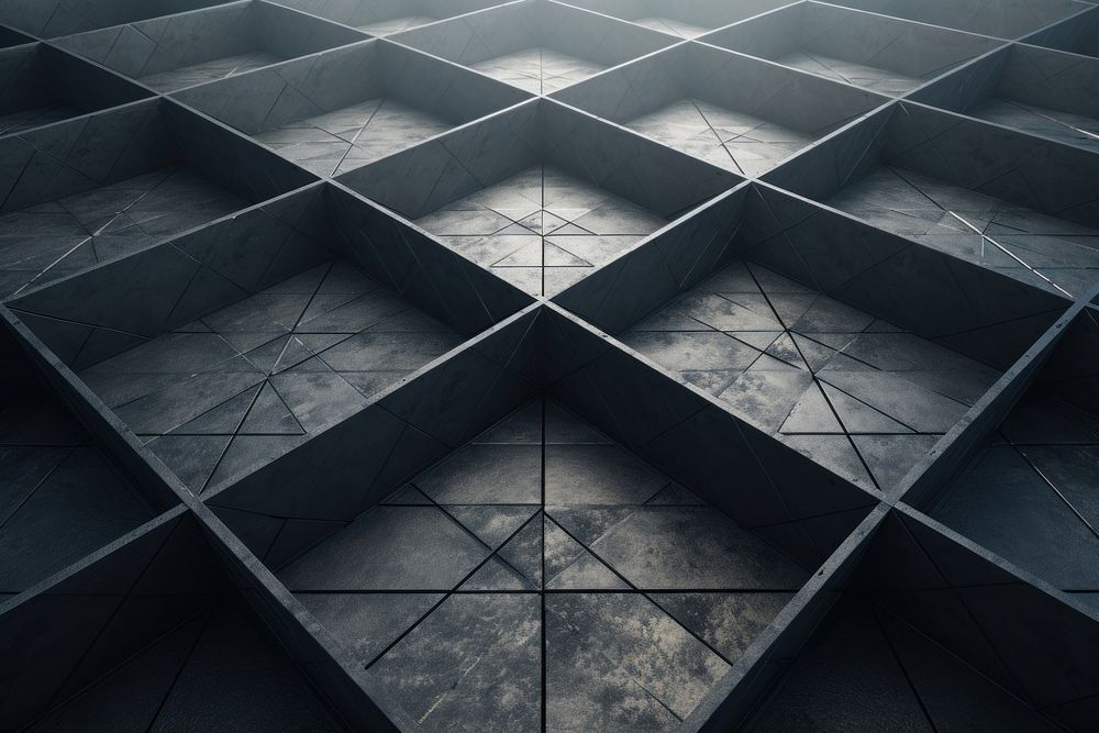 Diamond shape grid flooring architecture | Premium Photo - rawpixel