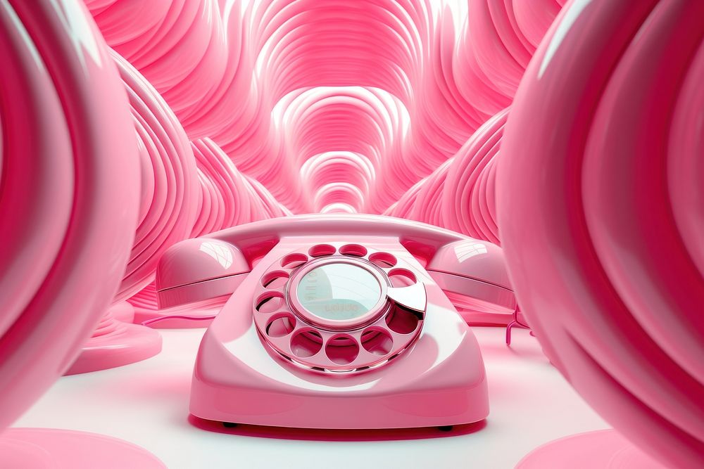 Pink telephones red electronics technology. | Premium Photo - rawpixel