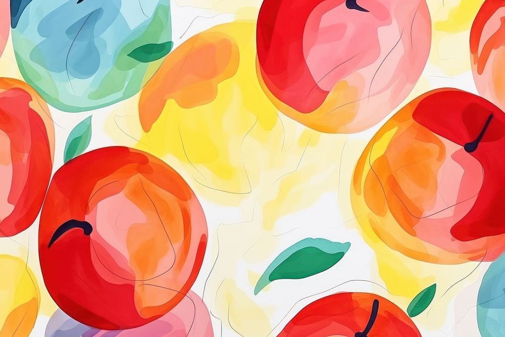 Apples backgrounds abstract painting. | Premium Photo Illustration ...