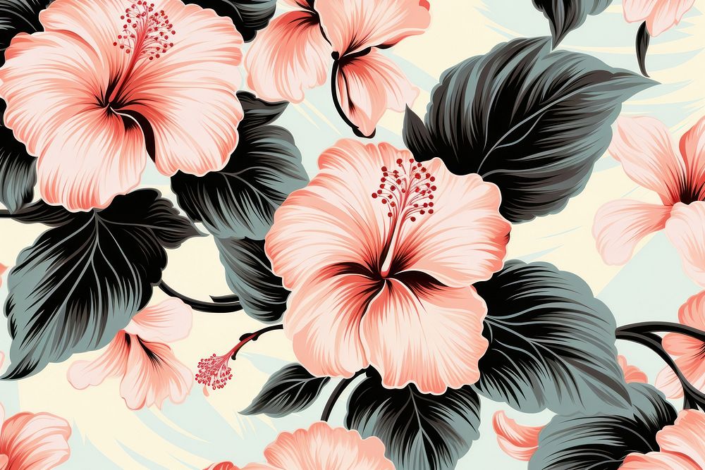 Hawaiian Hibiscus monotone pastel hibiscus | Free Photo Illustration ...