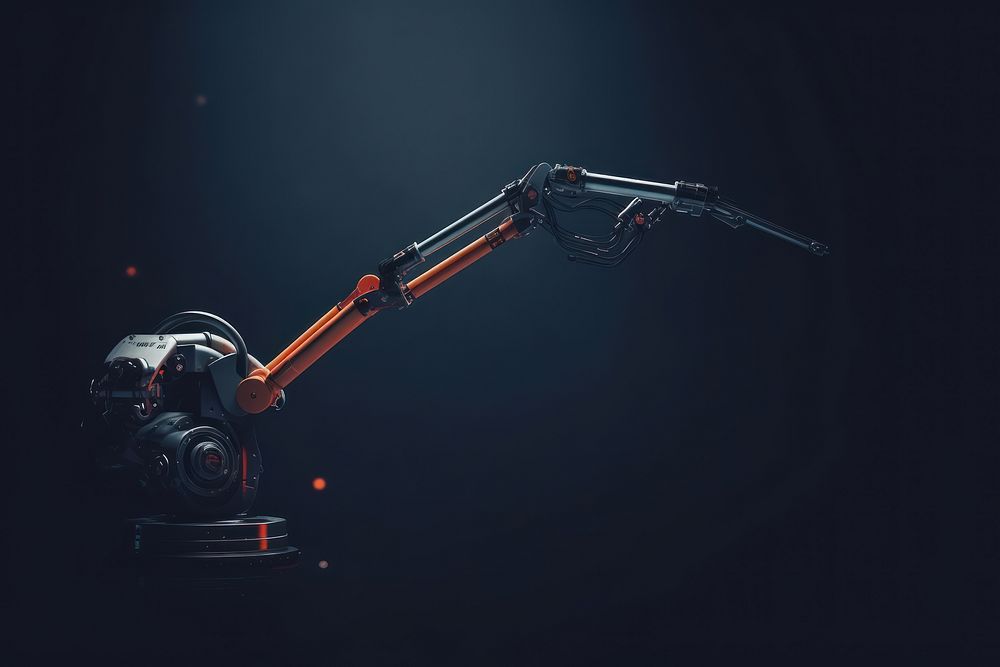 Robotic arm dark background technology | Free Photo Illustration - rawpixel