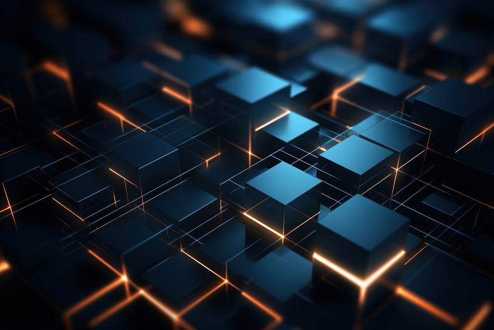 Isometric grid dark background backgrounds | Premium Photo Illustration ...