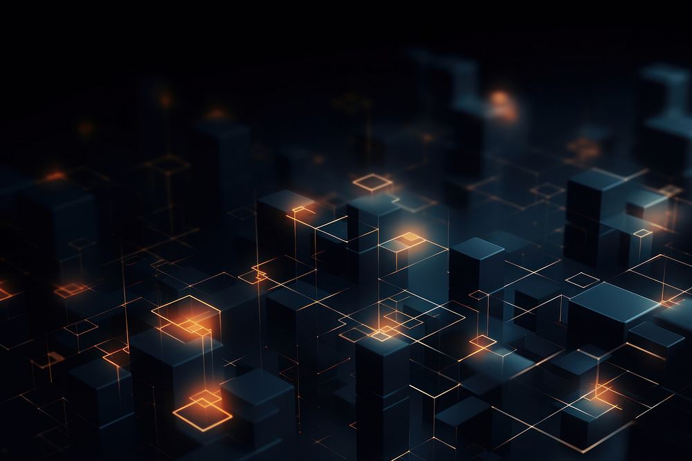 Isometric shapes dark background backgrounds | Free Photo Illustration ...