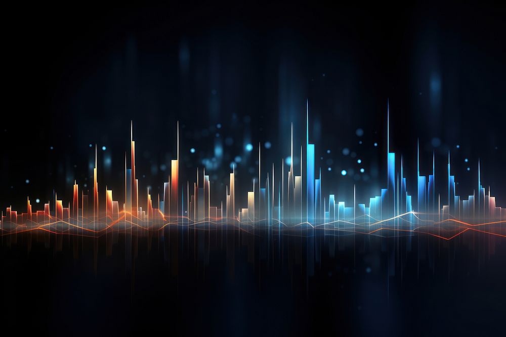 Soundwave bars dark background backgrounds | Free Photo Illustration ...