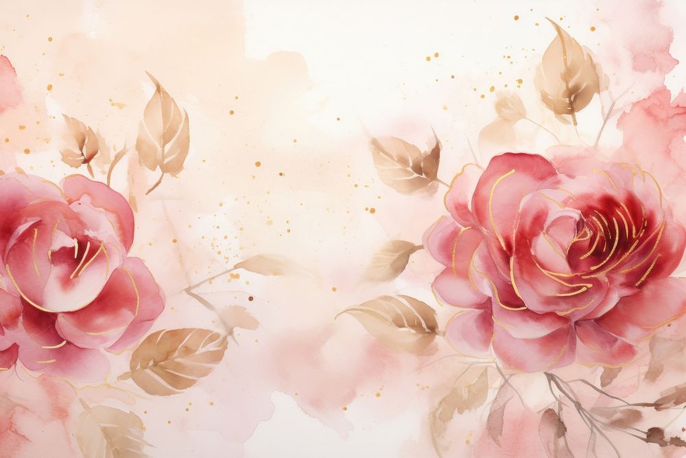 Roses watercolor background backgrounds painting | Free Photo ...