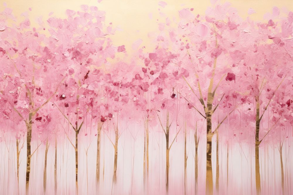 Sakura trees watercolor background backgrounds | Free Photo ...