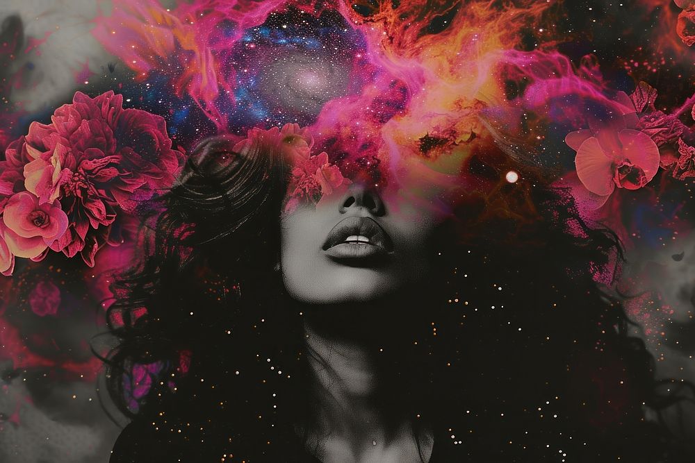 Paper collage singer portrait painting | Free Photo Illustration - rawpixel