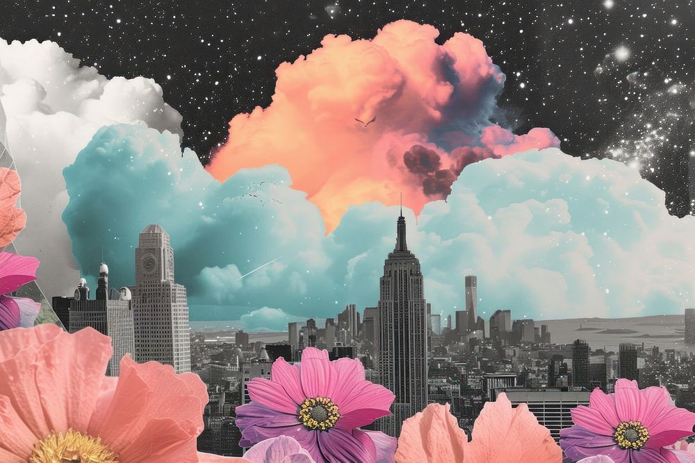 Paper collage city landscape architecture | Premium Photo Illustration ...