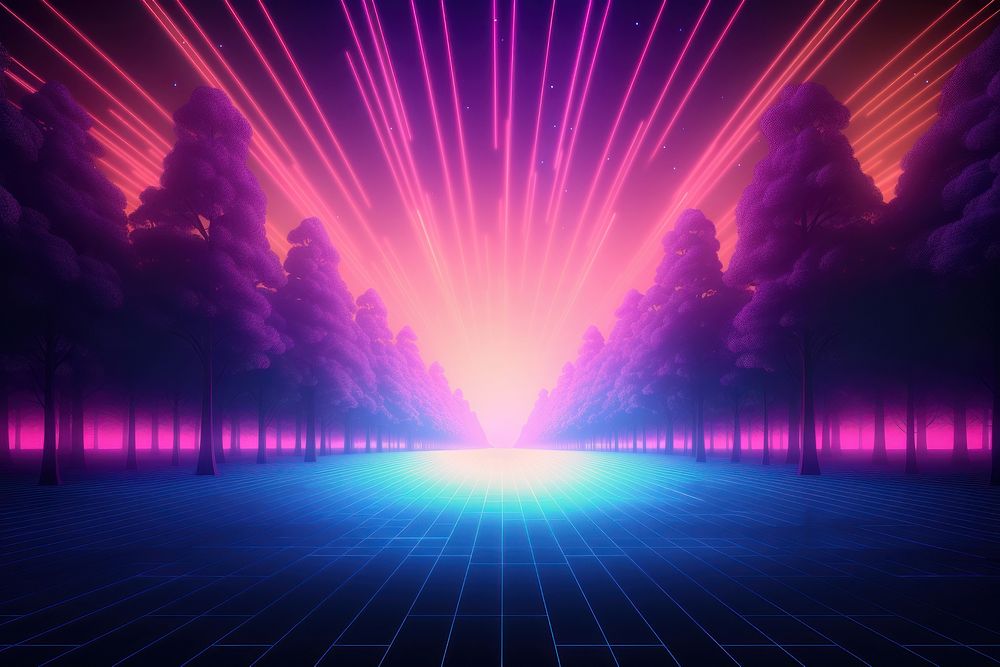 Retrowave forest backgrounds abstract outdoors. | Premium Photo ...