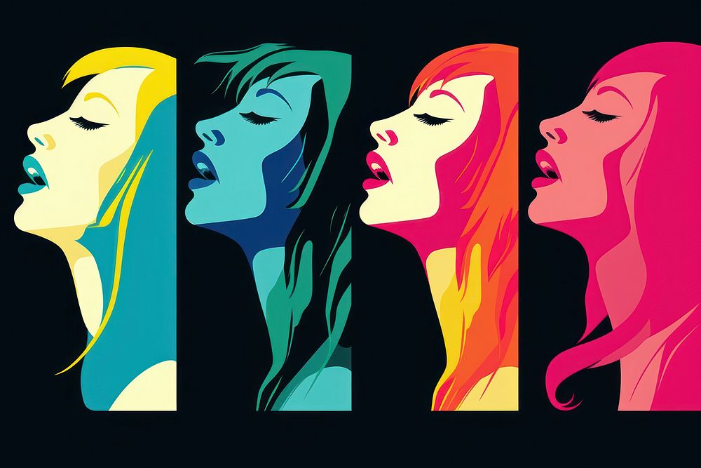 CMYK Screen printing women adult | Premium Photo Illustration - rawpixel