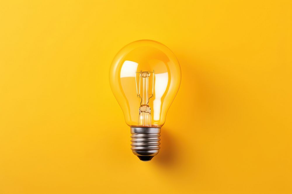 Lightbulb yellow lamp electricity. | Premium Photo - rawpixel