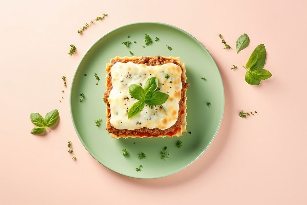 Lasagna plate food mozzarella. | Free Photo - rawpixel