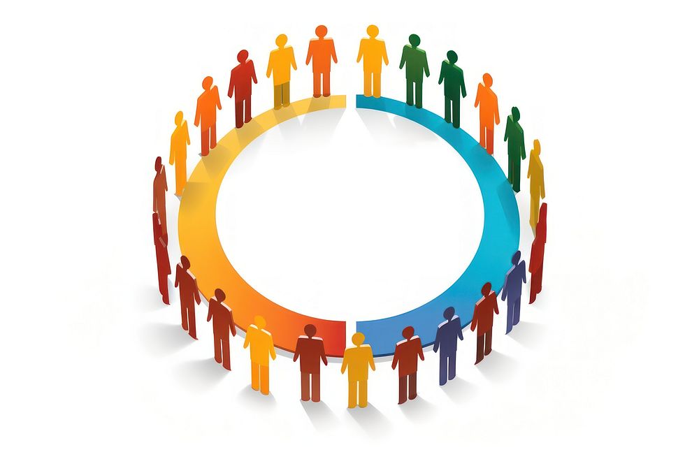 Group people circle art togetherness | Premium Photo Illustration ...
