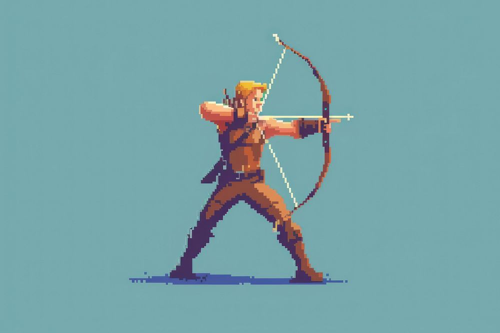 Archer cut pixel archery sports | Free Photo Illustration - rawpixel