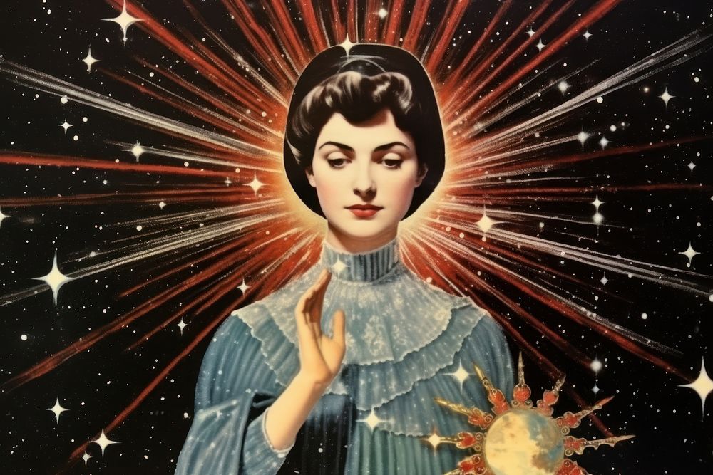 Paper collage Spirituality spirituality portrait | Premium Photo ...