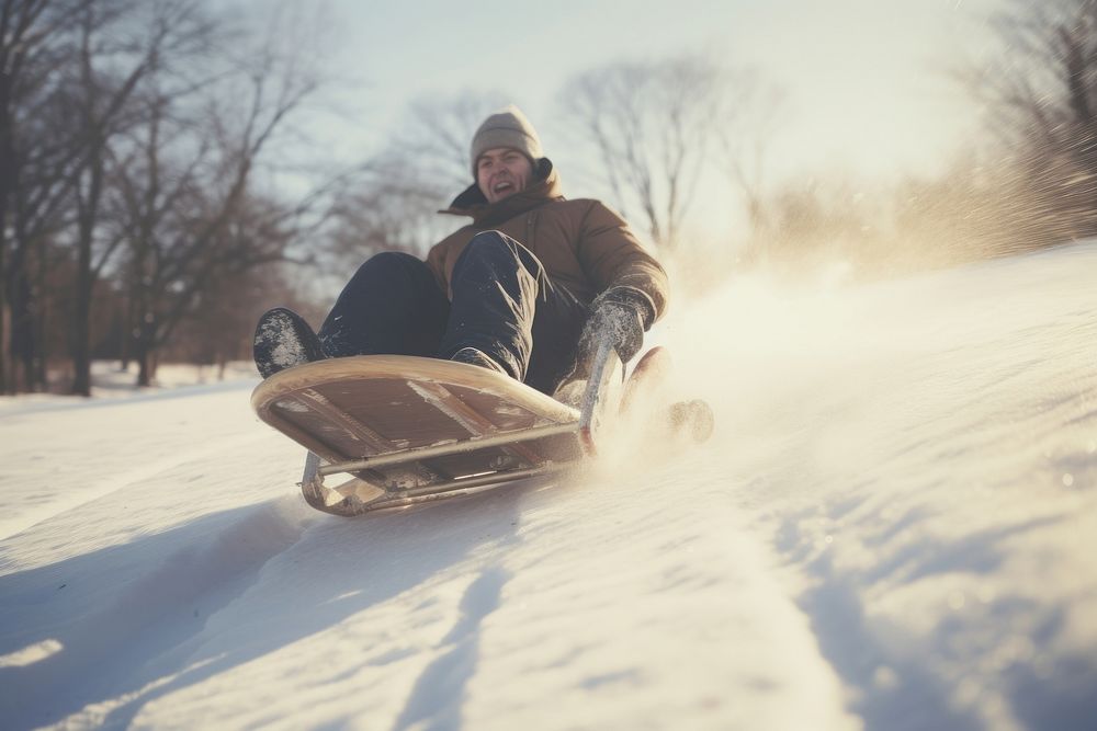 Sledding sled sledding outdoors. | Premium Photo - rawpixel