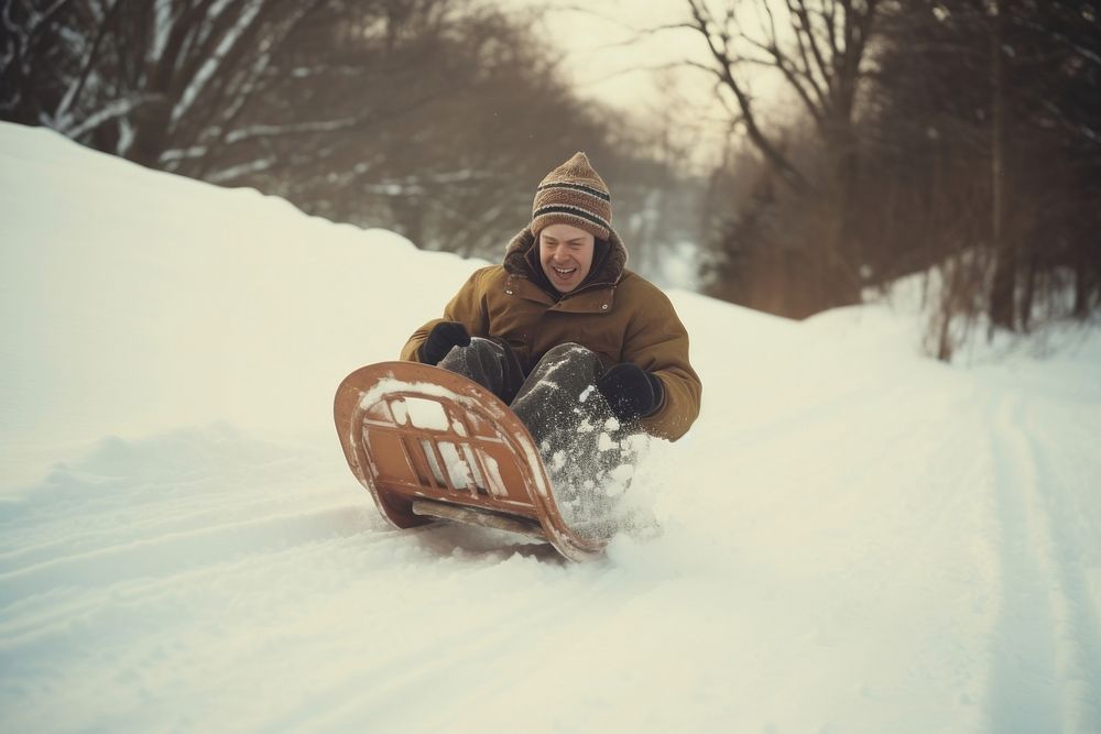 Sledding sled sledding outdoors. | Free Photo - rawpixel