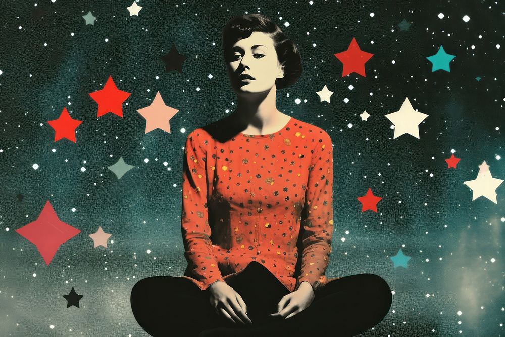 Woman doing meditation portrait space | Free Photo Illustration - rawpixel