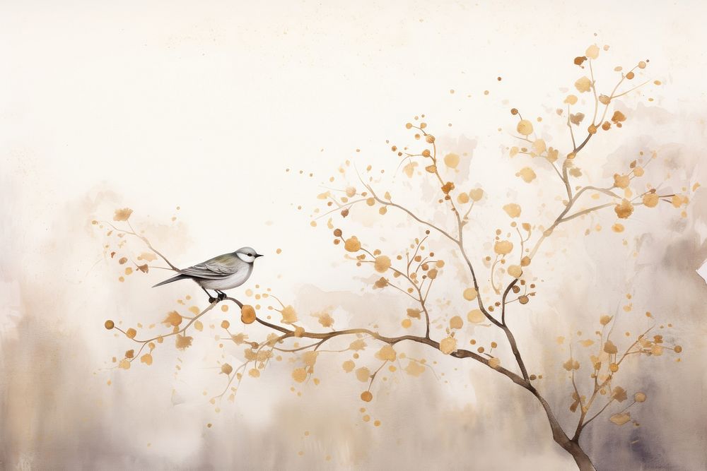 Painting bird animal tree. | Free Photo Illustration - rawpixel