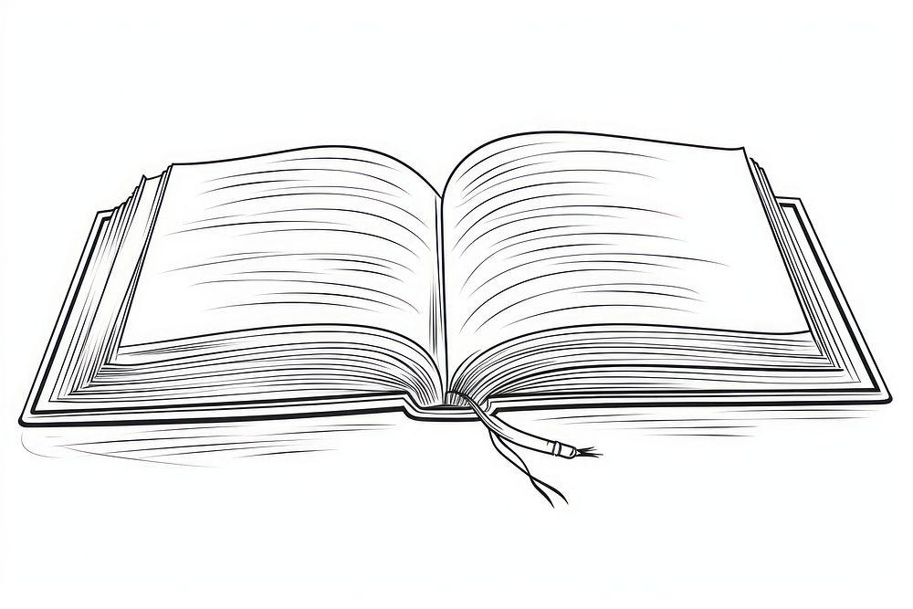 Book outline sketch publication drawing | Premium Photo Illustration ...