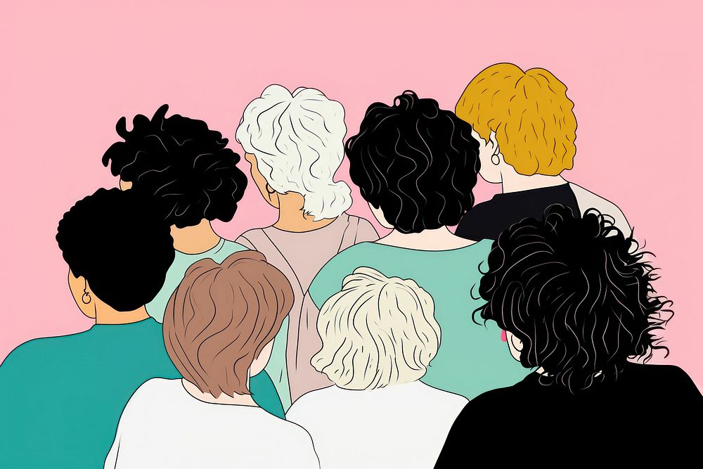 Girls group drawing cartoon sketch. | Premium Photo Illustration - rawpixel