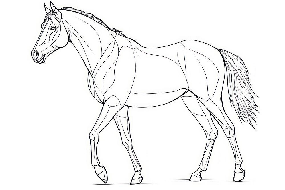 Horse outline sketch drawing animal | Free Photo Illustration - rawpixel