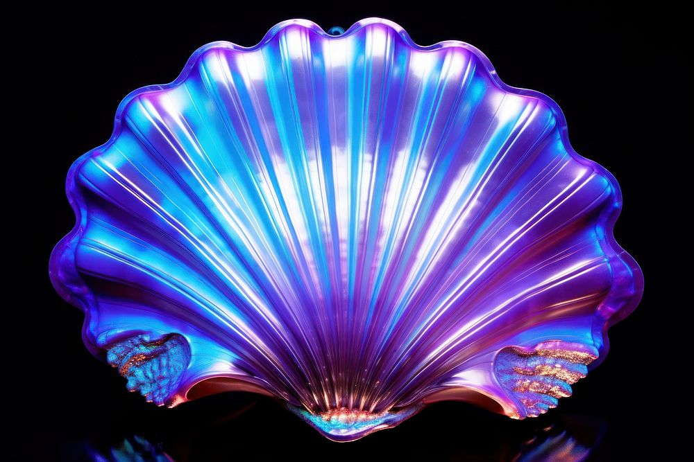 Sea shell clam invertebrate translucent. | Premium Photo Illustration ...