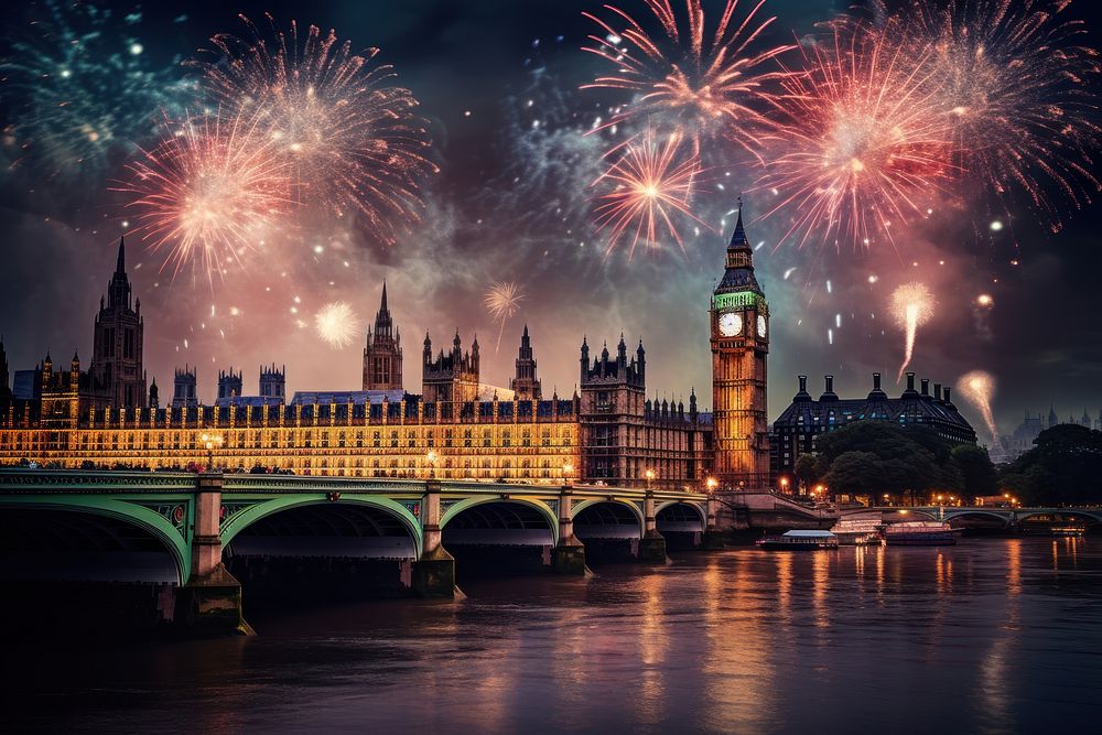 Firework architecture cityscape fireworks. | Premium Photo - rawpixel