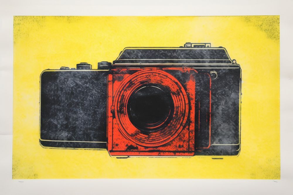 Disposable camera art painting clapperboard. | Premium Photo ...