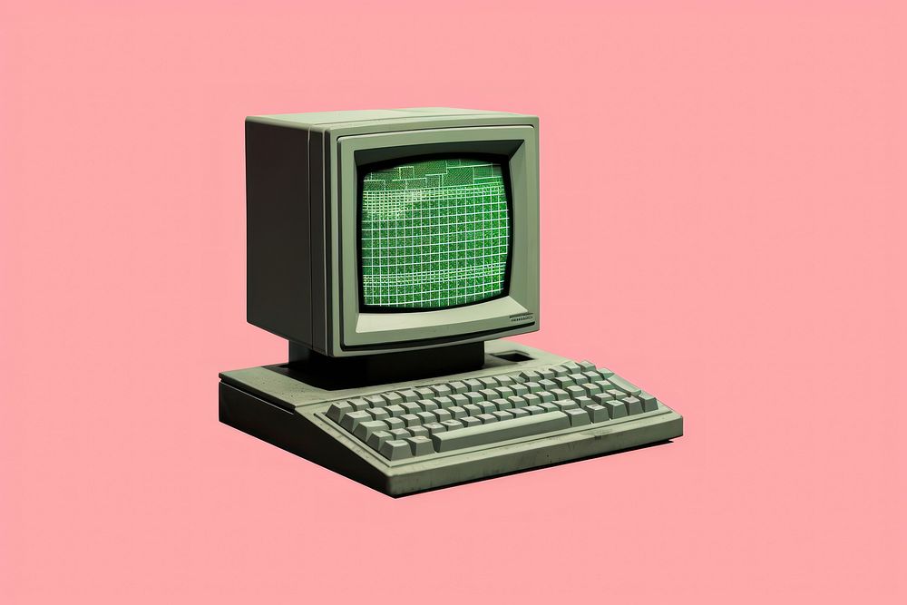 Vintage computer screen green electronics. | Free Photo Illustration ... Vintage computer screen green electronics. | Free Photo Illustration ...