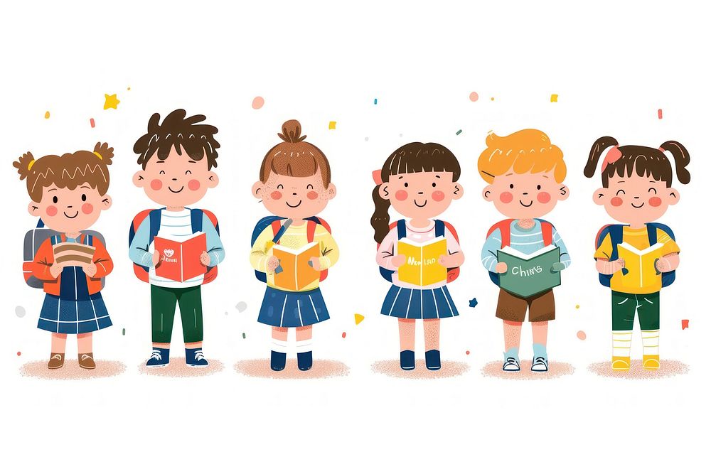 Kids learning school elementary school. | Premium Photo Illustration ...