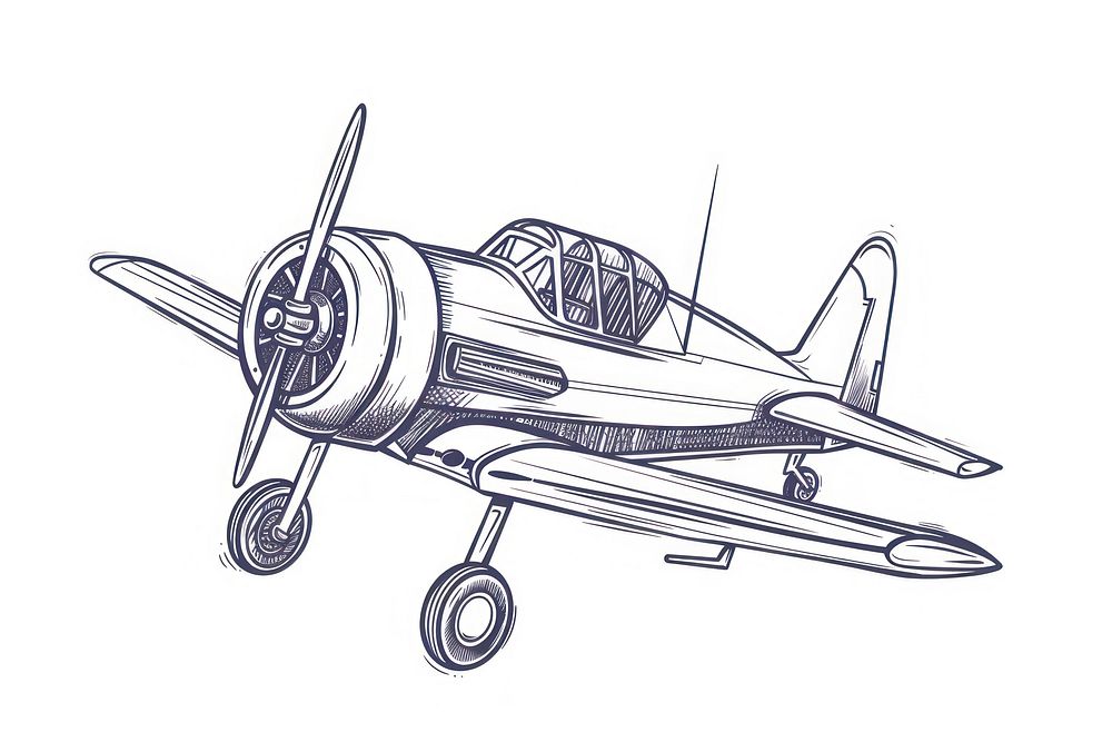 Flying Plane drawing sketch aircraft. | Free Photo Illustration - rawpixel