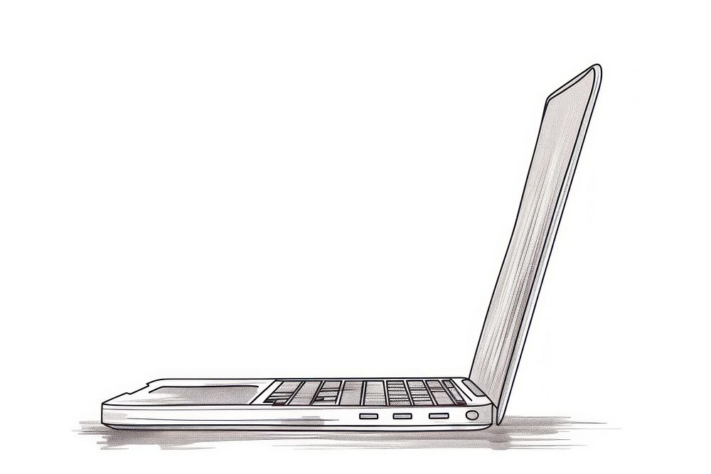 Laptop laptop computer drawing. | Free Photo Illustration - rawpixel