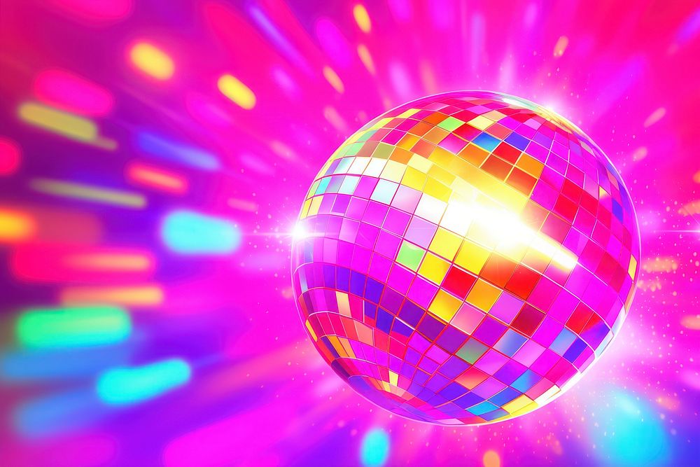 Colorful disco mirror ball purple | Free Photo Illustration - rawpixel