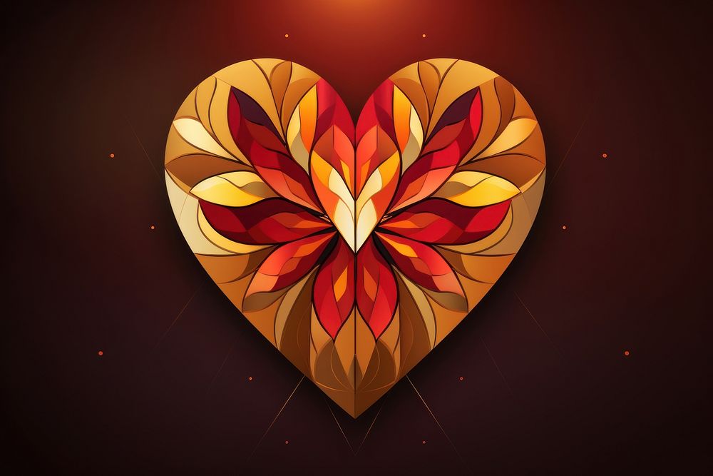 Heart illuminated celebration creativity. | Premium Photo Illustration ...