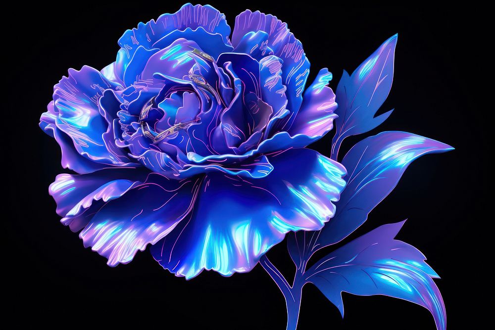 Neon carnation violet flower plant. | Premium Photo Illustration - rawpixel