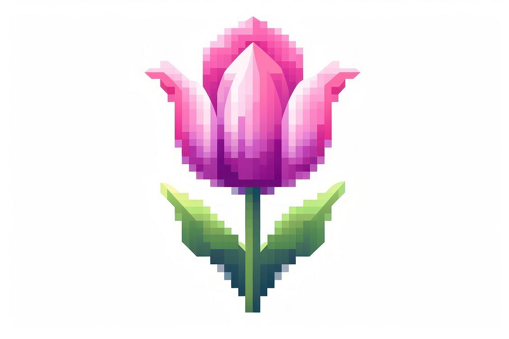 Tulip garden pixel flower petal | Premium Photo Illustration - rawpixel
