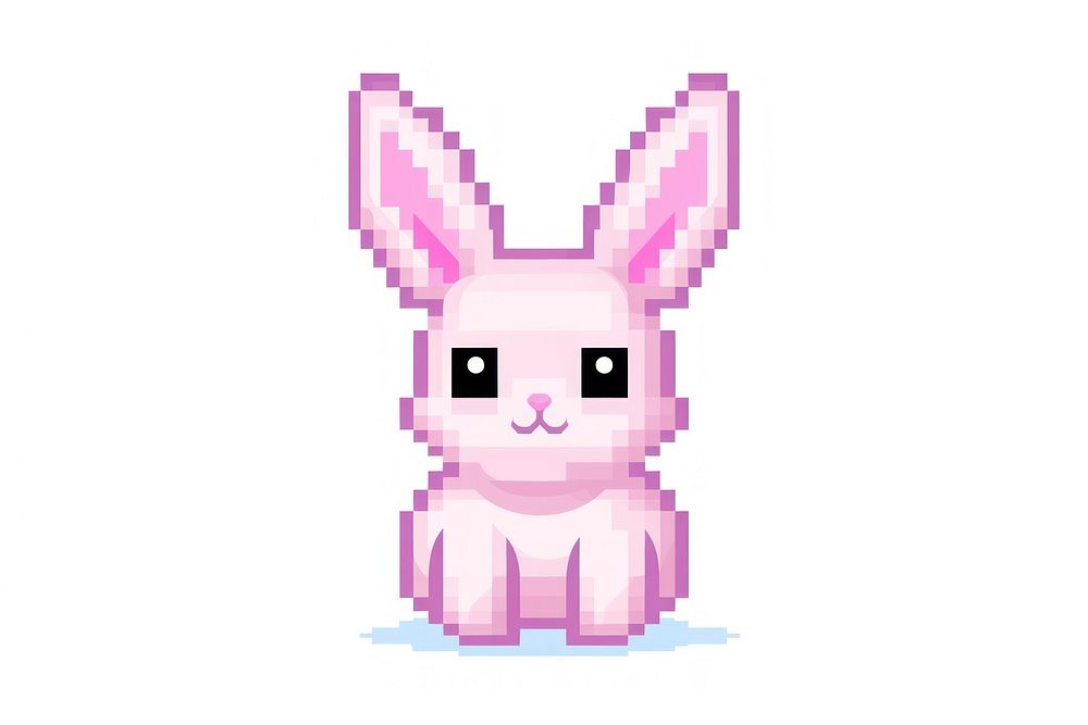 Bunny pixel mammal white background | Free Photo Illustration - rawpixel