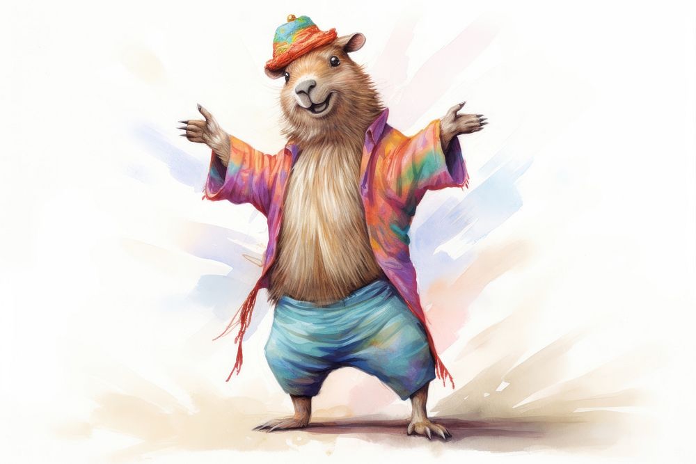 Happy smiling Capybara dance mammal | Premium Photo Illustration - rawpixel