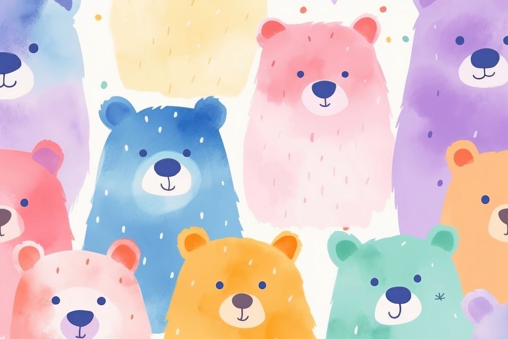 Cute bears backgrounds mammal creativity. | Premium Photo Illustration ...
