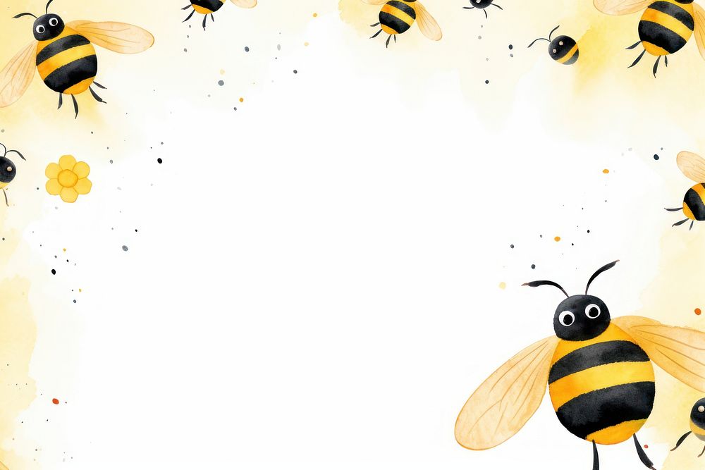 Cute bees backgrounds animal insect. | Free Photo Illustration - rawpixel