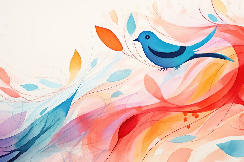 Birds abstract painting pattern. | Premium Photo Illustration - rawpixel