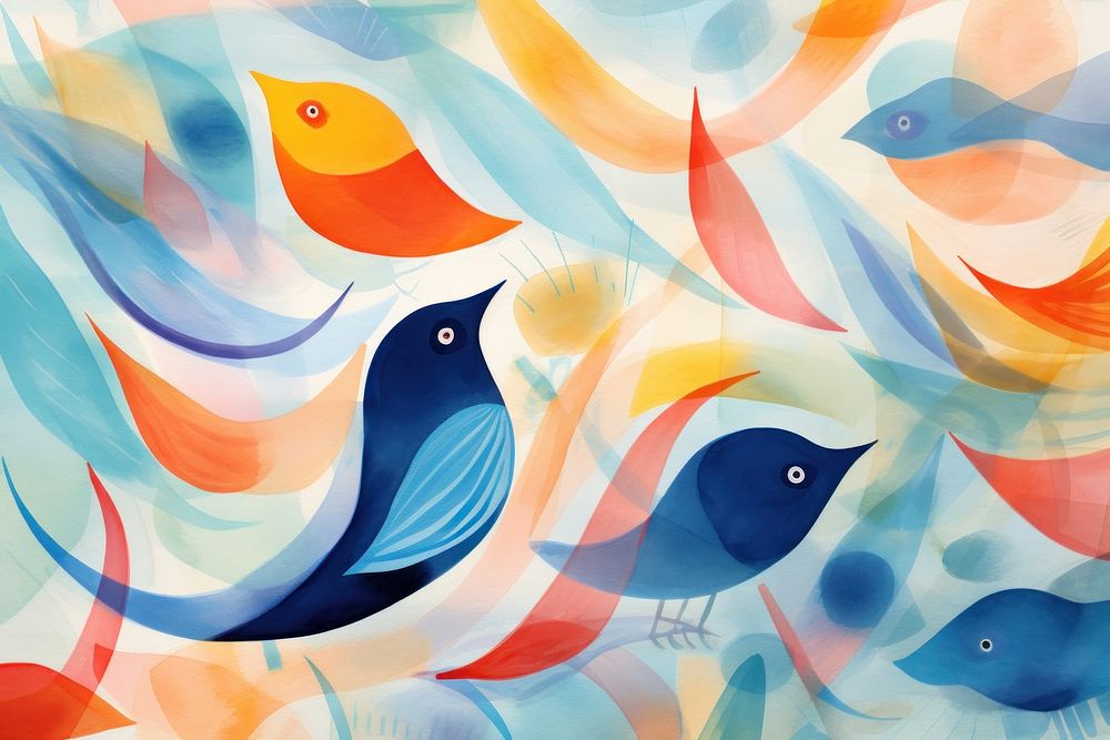 Birds backgrounds abstract painting. | Premium Photo Illustration ...