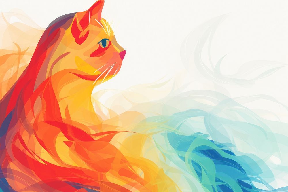 Cat backgrounds abstract painting. | Premium Photo Illustration - rawpixel