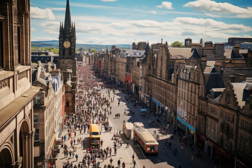 Royal mile architecture metropolis cityscape | Free Photo - rawpixel