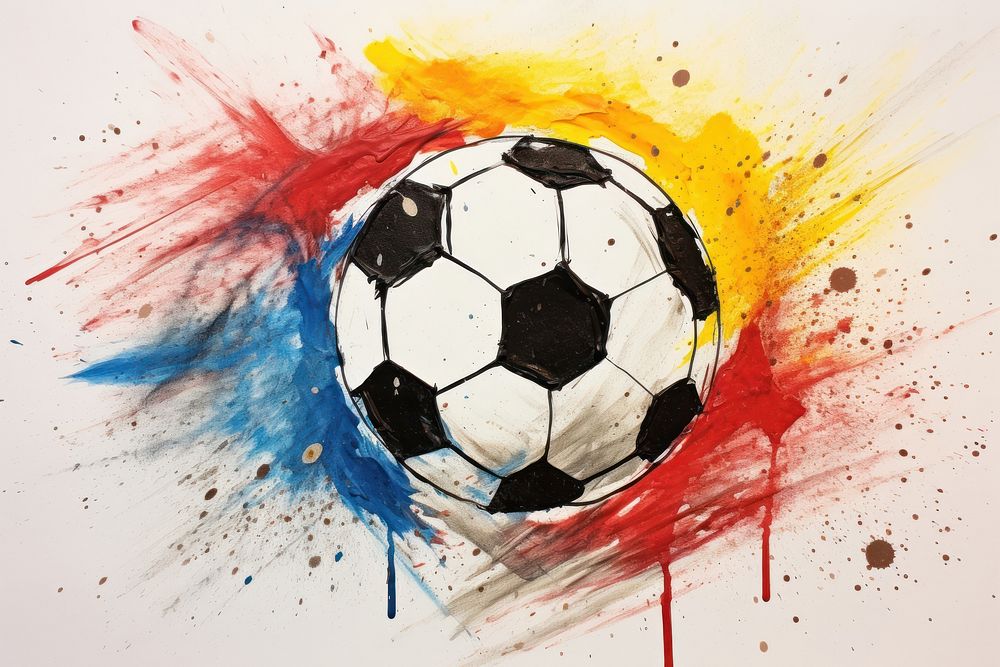 Football painting sports art. | Free Photo Illustration - rawpixel